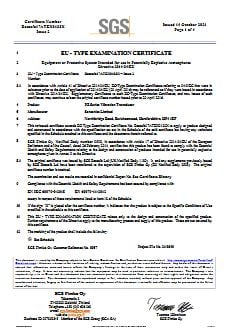 ATEX & IECEx Certificates